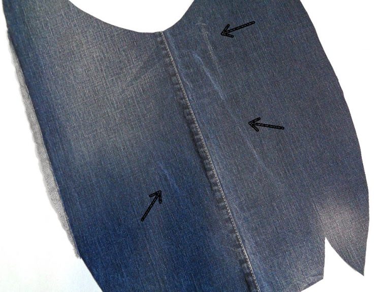 How to deal with flaws and imperfections on old jeans DIY projects