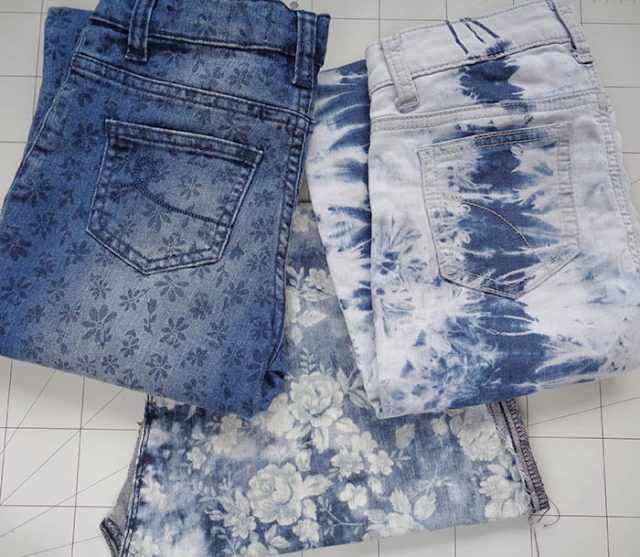 DIY hair scrunchie from denim Hair scrunchie