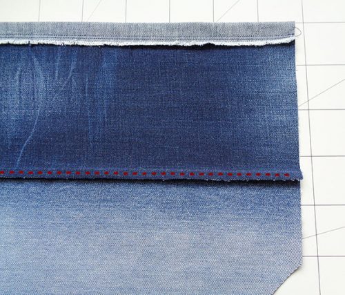 Reverse seams tote bag - Make it in denim - DIY large denim tote bag