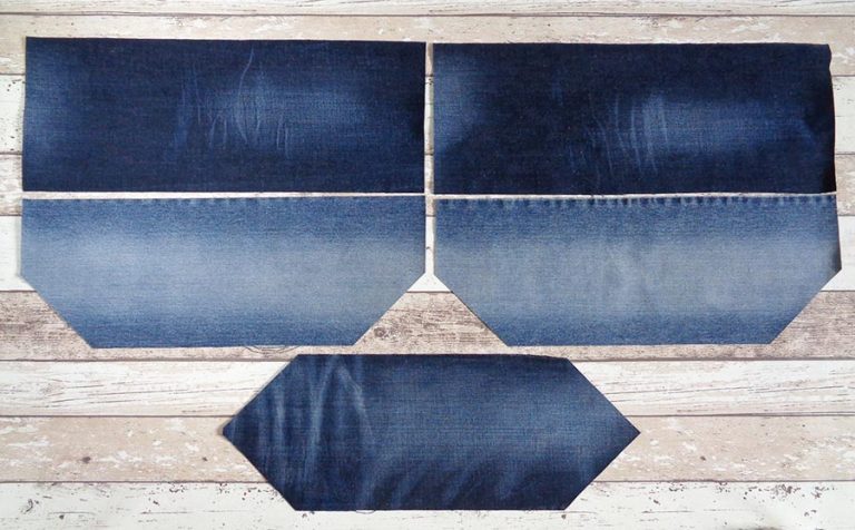 Reverse seams tote bag - Make it in denim - DIY large denim tote bag