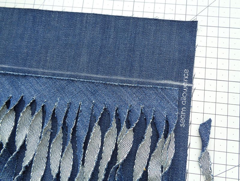 Fringe décor - Make it in denim - DIY denim fringe trim free sewing ...