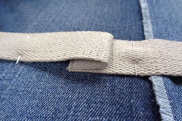 Reverse seams tote bag - Make it in denim - DIY large denim tote bag