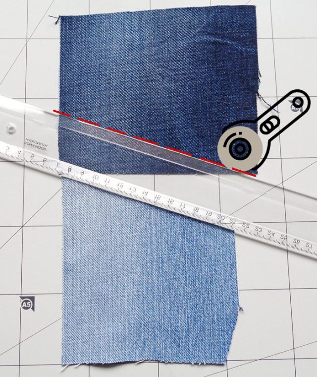 Reverse patchwork - Make it in denim - Recycling denim sewing lessons