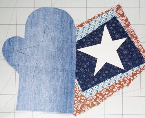 Denim oven gloves DIY sewing tutorial Oven gloves - Make it in denim