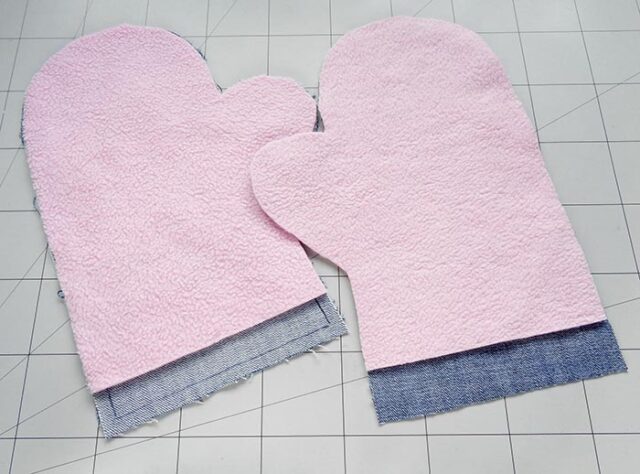 Denim oven gloves DIY sewing tutorial Oven gloves - Make it in denim