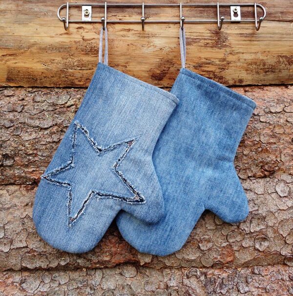 Denim oven gloves DIY sewing tutorial Oven gloves - Make it in denim