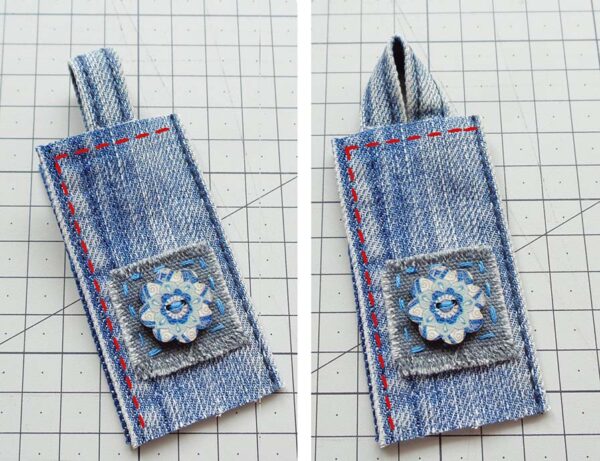 DIY denim Keychain / keepsake - Free sewing tutorial