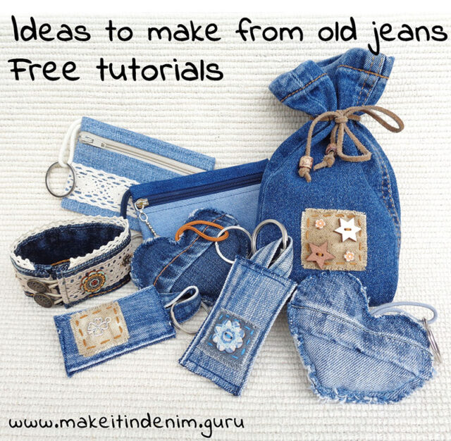 DIY denim Keychain / keepsake - Free sewing tutorial