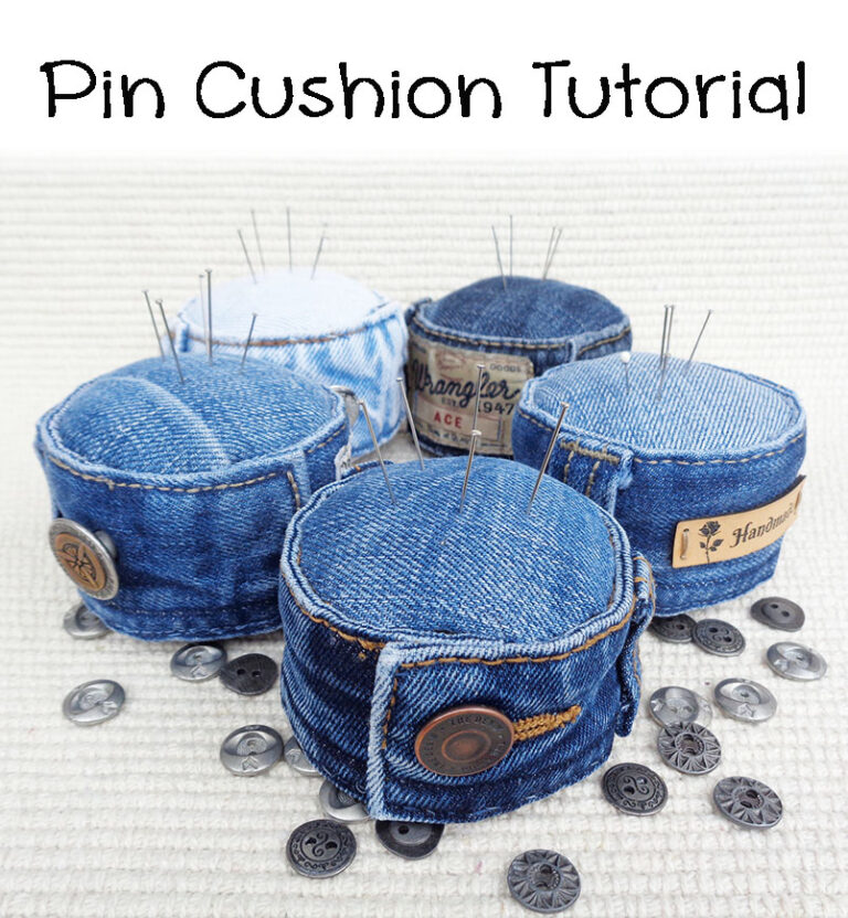 Denim pin cushion - Make it in denim - Free sewing instructions