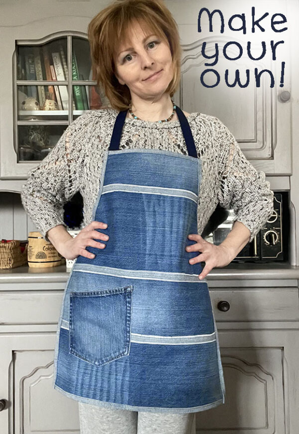 DIY denim Apron - Make it in denim - Upcycle old jeans