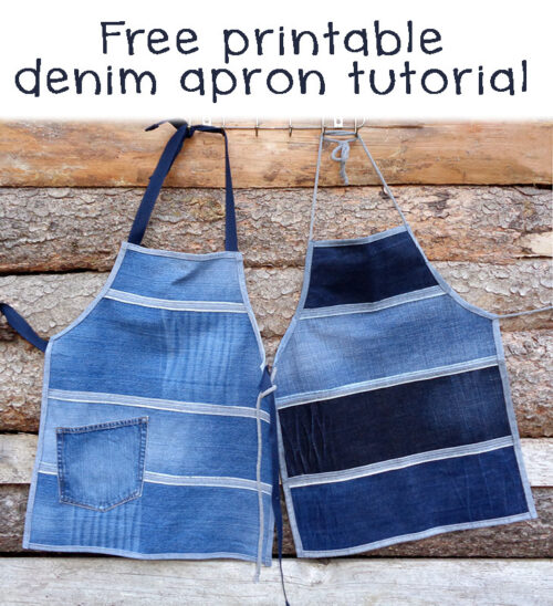 DIY denim Apron - Make it in denim - Upcycle old jeans