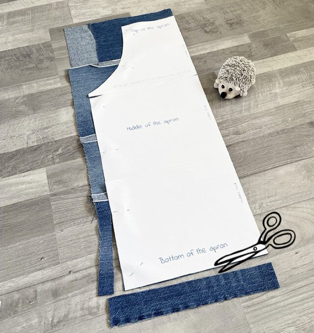 DIY denim Apron - Make it in denim - Upcycle old jeans