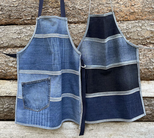 DIY denim Apron - Make it in denim - Upcycle old jeans