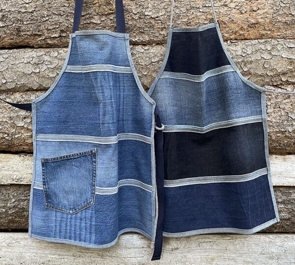 DIY denim Apron - Make it in denim - Upcycle old jeans